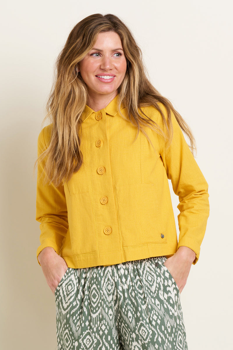 Women's Yellow Mustard Casual Jacket | Brakeburn