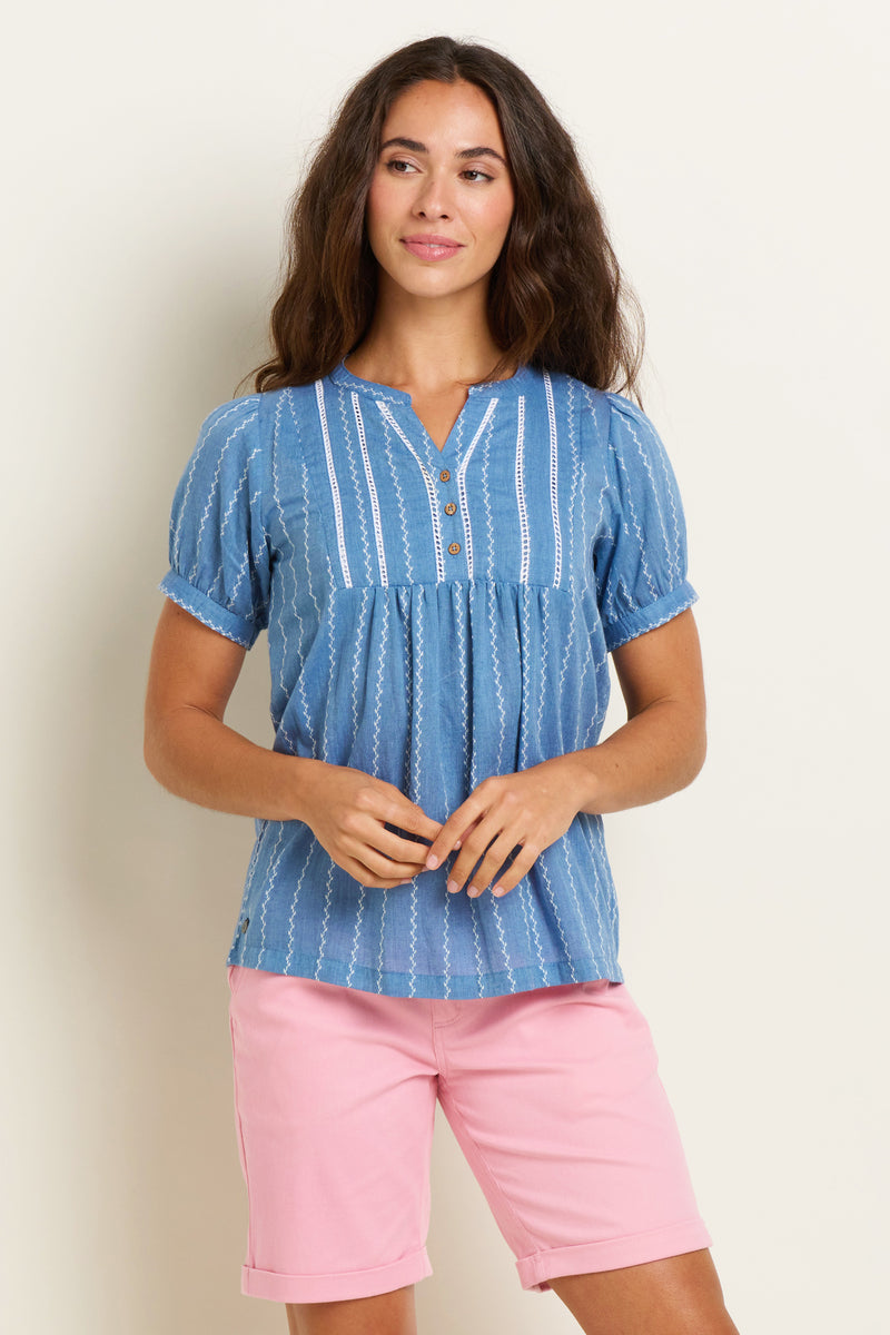 Women's Blue Sadie Blouse | Brakeburn