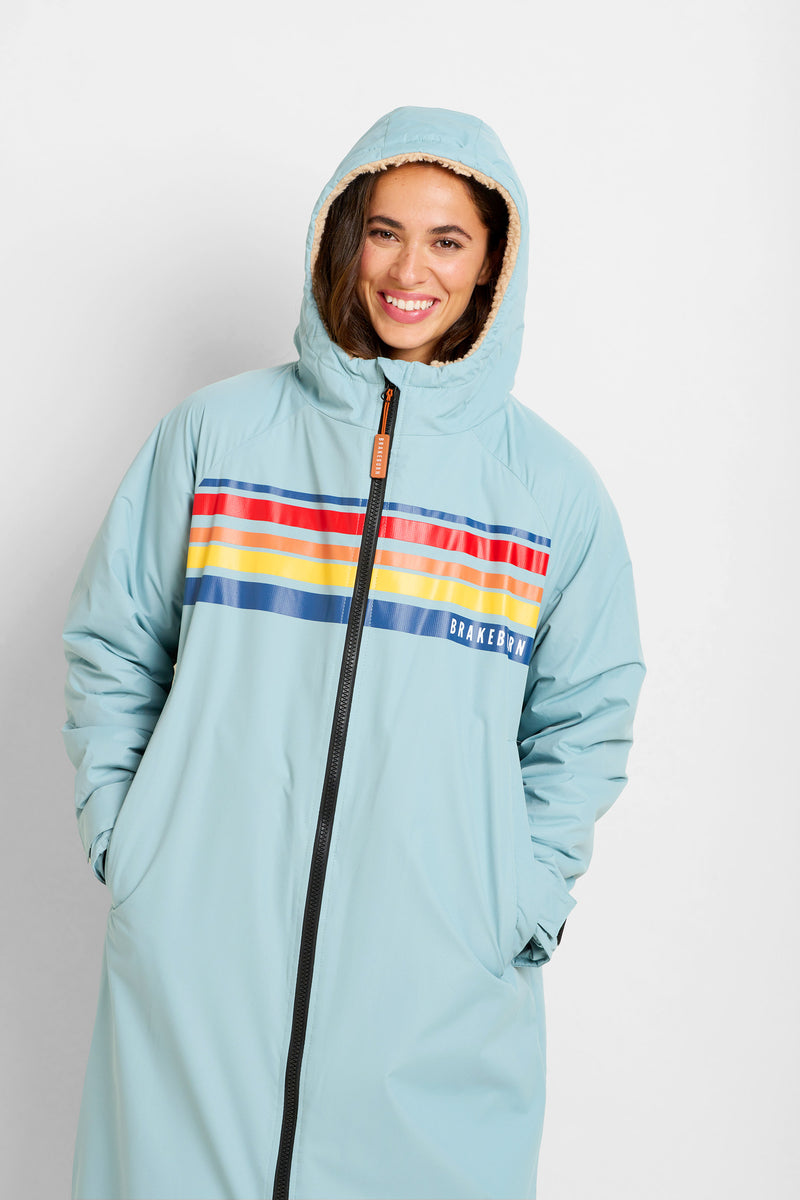 Retro Stripe Chinook Water Resistant Changing Robe | Brakeburn