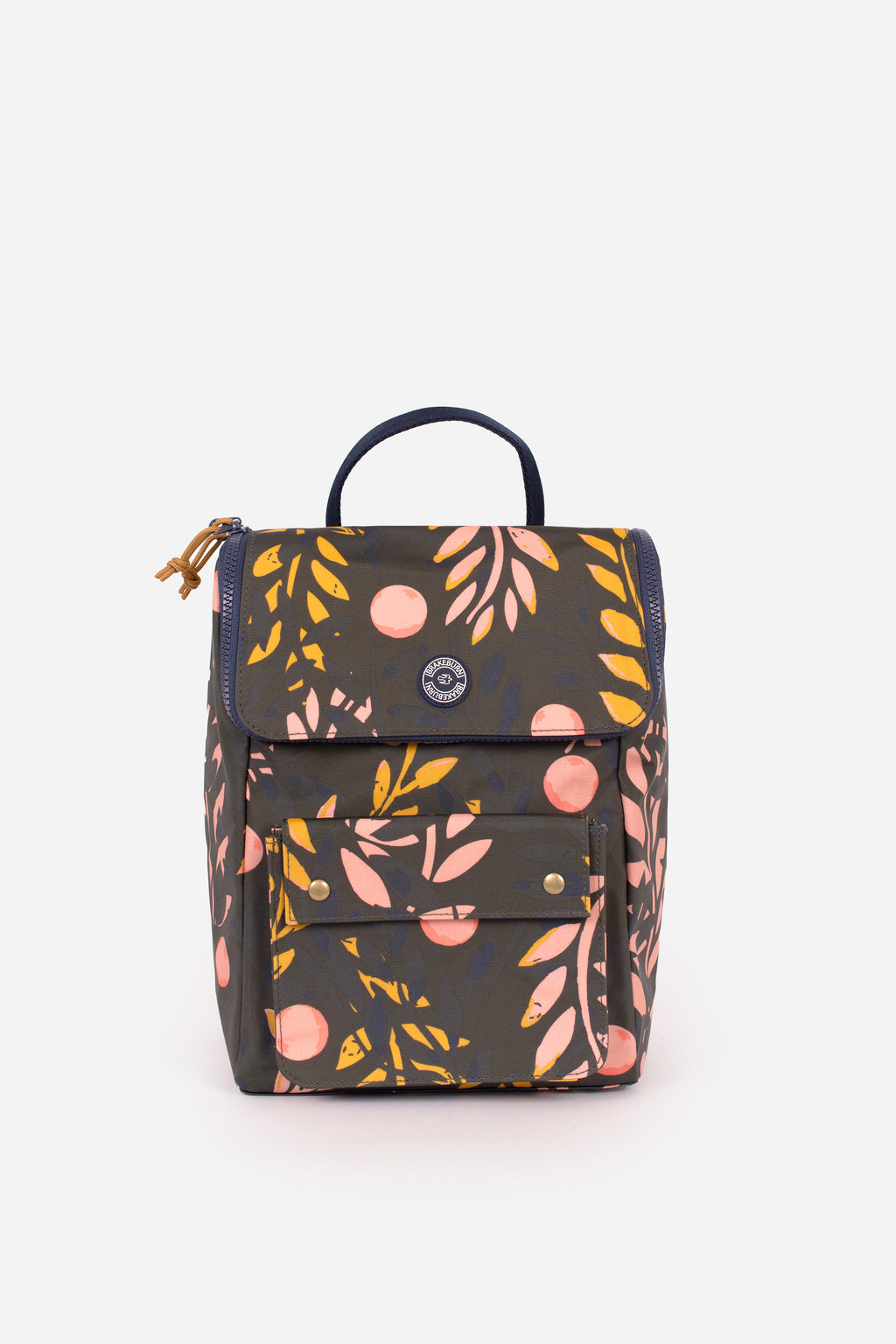 Women's Green Winter Trailing Floral Backpack | Brakeburn