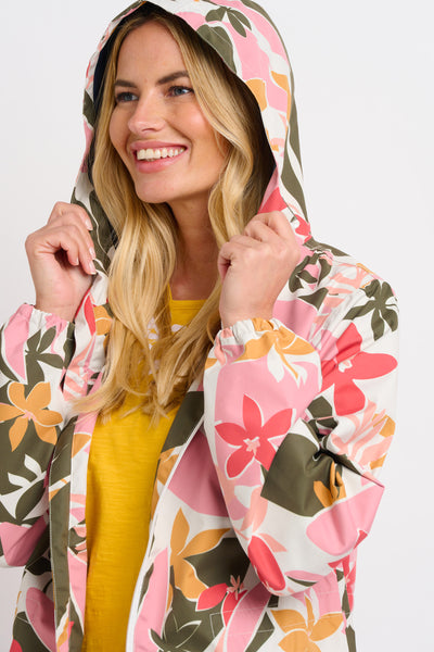 Tropical Palm Showerproof Raincoat | Brakeburn
