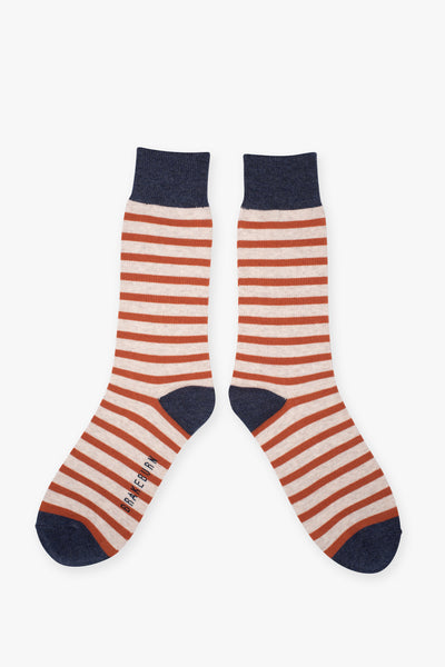 Orange Stripe Socks | Brakeburn